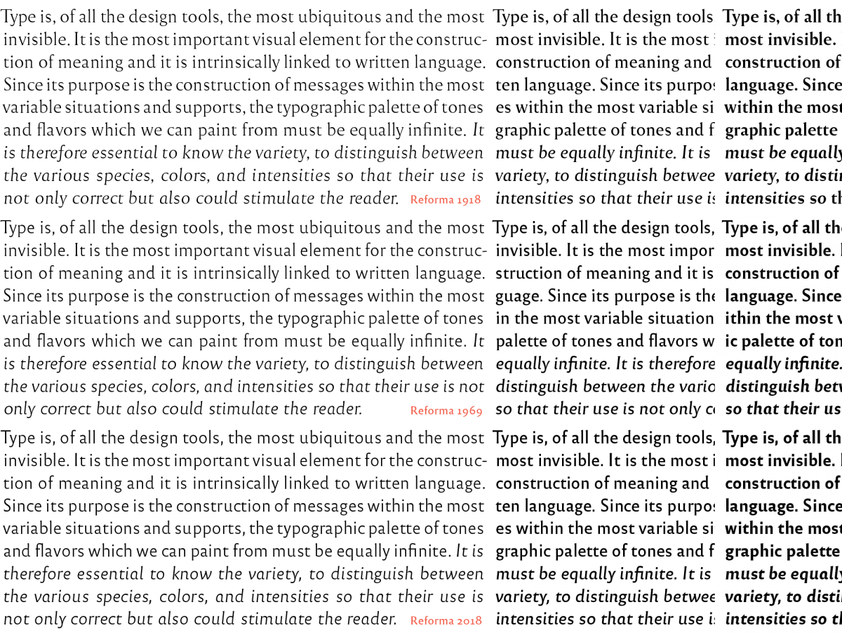 PampaType Font Foundry | Reforma. A new voice for an institution with ...